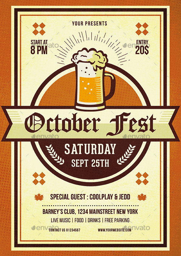 October Fest Flyer, Print Templates | GraphicRiver