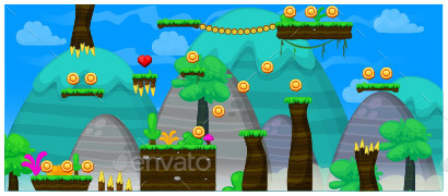 2D Grass Game Platformer Tilesets, Game Assets | GraphicRiver