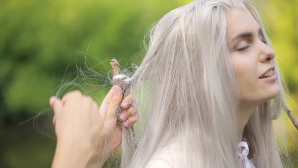 View Of Female Getting Ready Model For Photo Shoot., Stock Footage