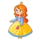 Cute Princess Stand On a White Background., Vectors | GraphicRiver