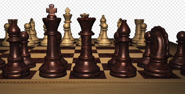 Chess Board Panorama - Front Black Pieces - 4K , Motion Graphics ...