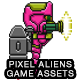 8-Bit Platformer Jetpack Pixel Hero Girl Game Kit 2 of 2, Game Assets