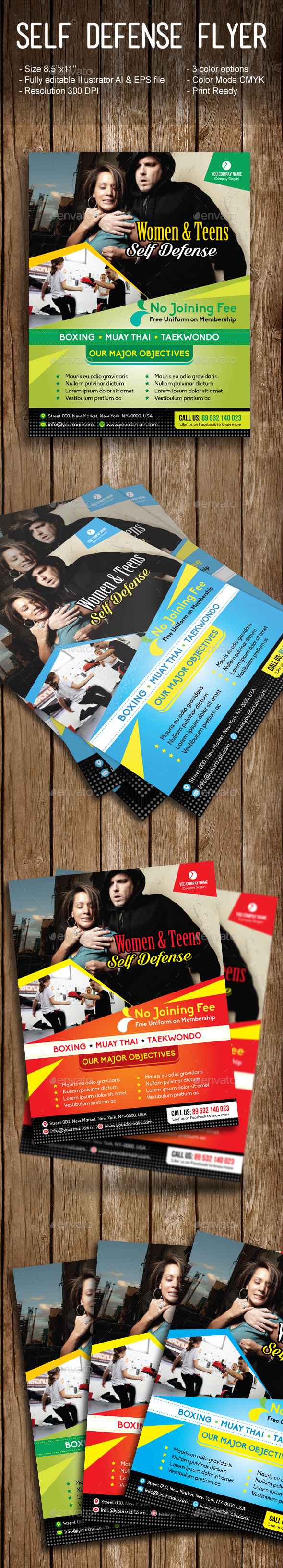 Self Defense Flyer by design_station | GraphicRiver