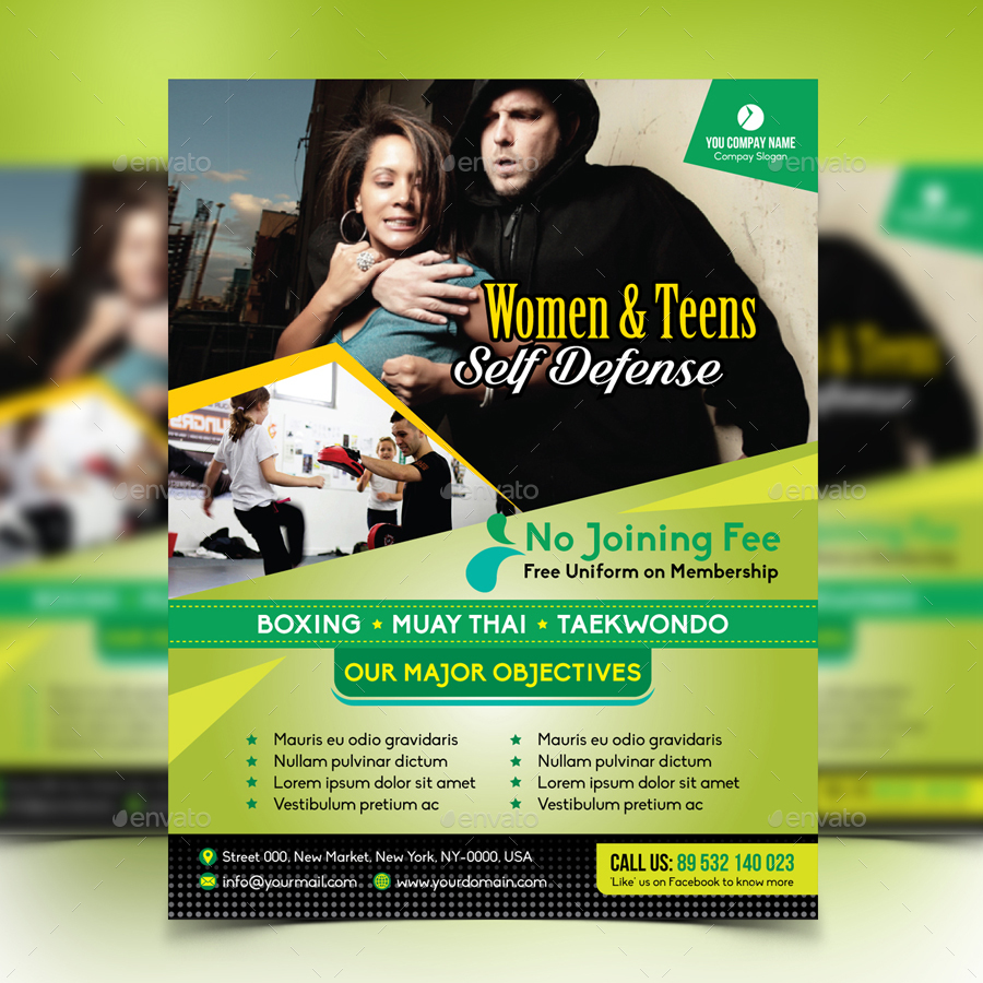 Self Defense Flyer, Print Templates | GraphicRiver