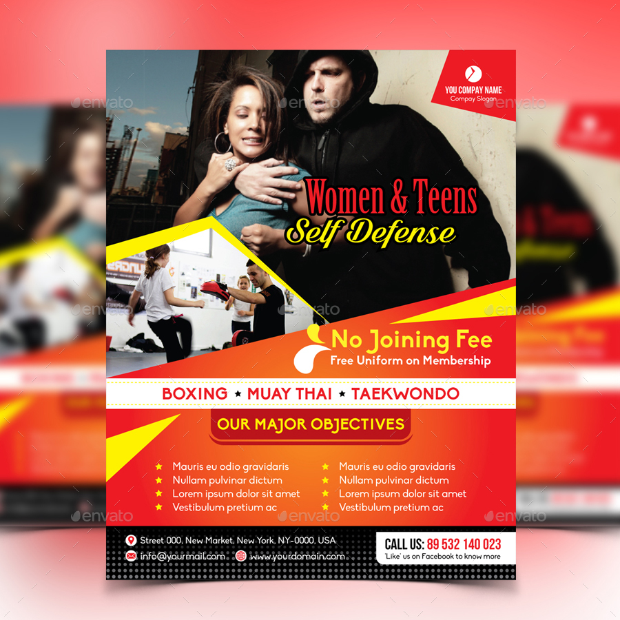 Self Defense Flyer, Print Templates | GraphicRiver