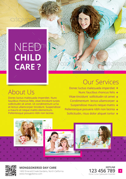 Childcare Flyer, Print Templates | GraphicRiver