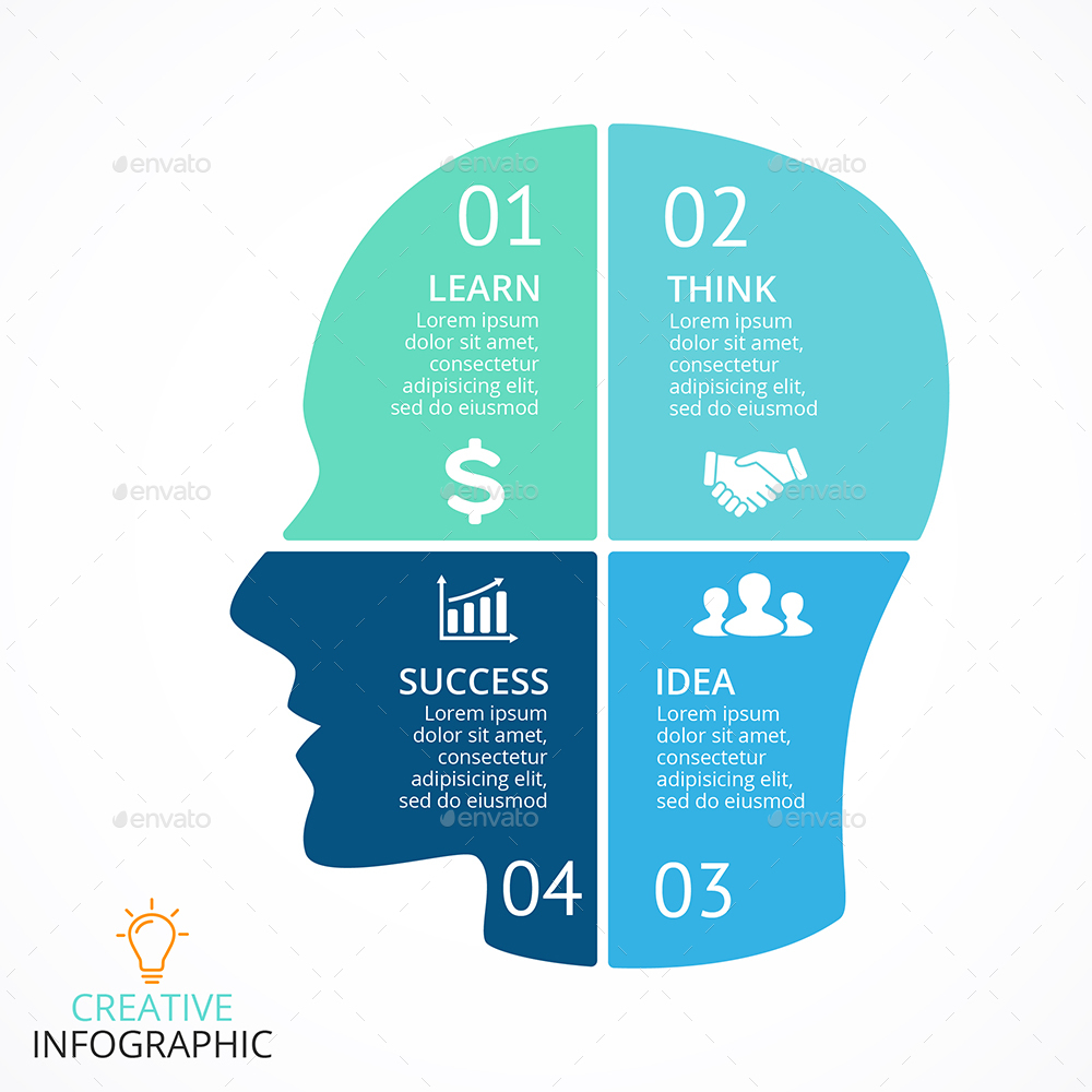 4 Steps Infographics. Vol.1, Infographics | GraphicRiver