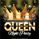Queen Night Party Flyer, Print Templates | GraphicRiver