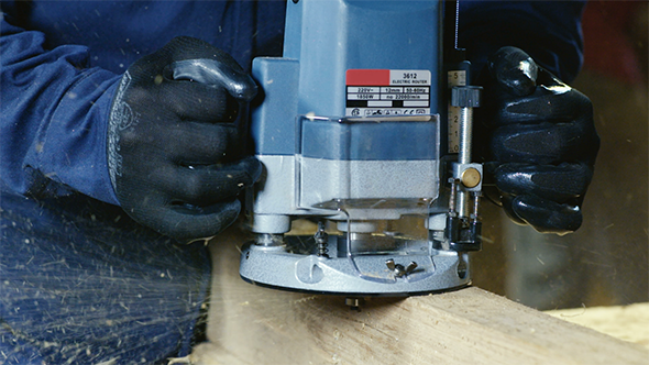 Circular Router on Wood 2, Stock Footage | VideoHive