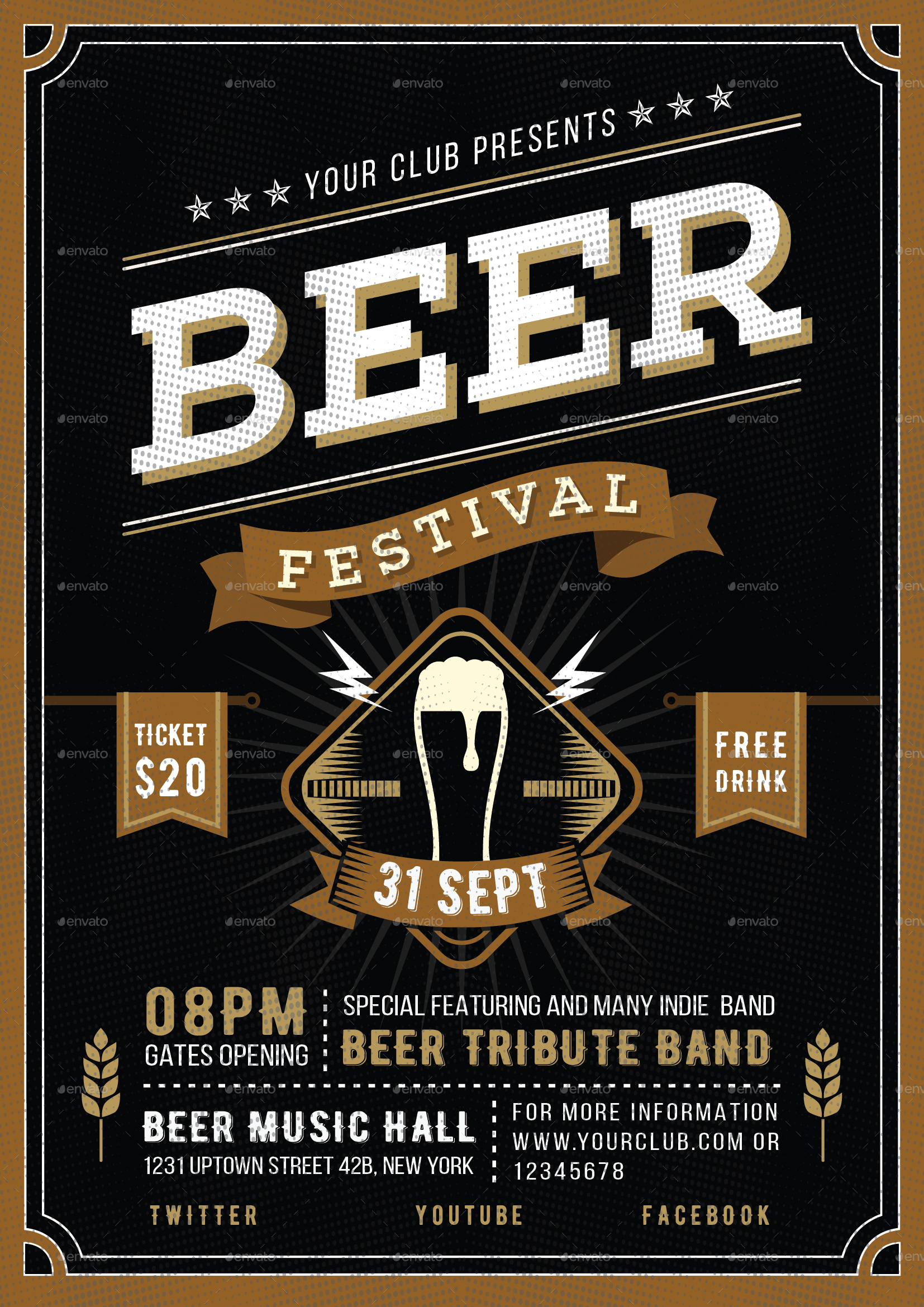 Beer Festival Flyer Vol.2, Print Templates | GraphicRiver
