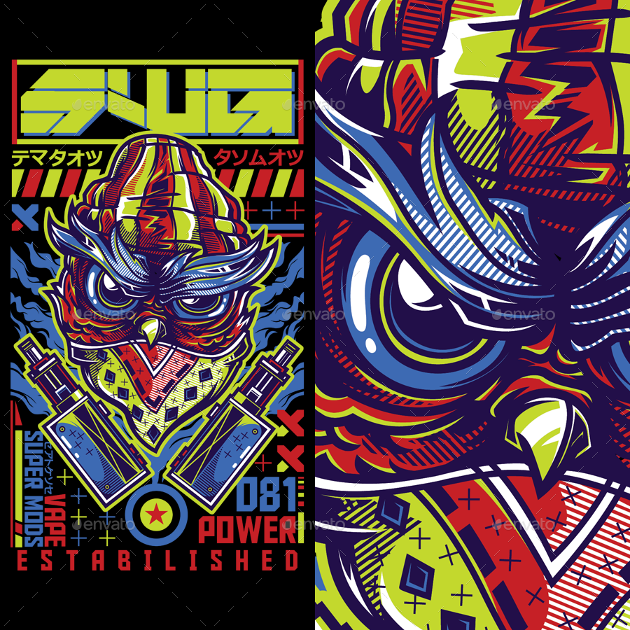 SWG Gangsta Owl T-Shirt Design, T-Shirts | GraphicRiver