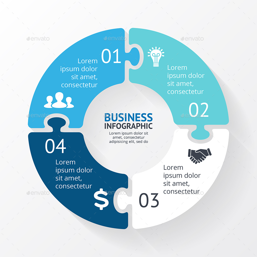 4 Steps Infographics. Vol.2, Infographics | GraphicRiver