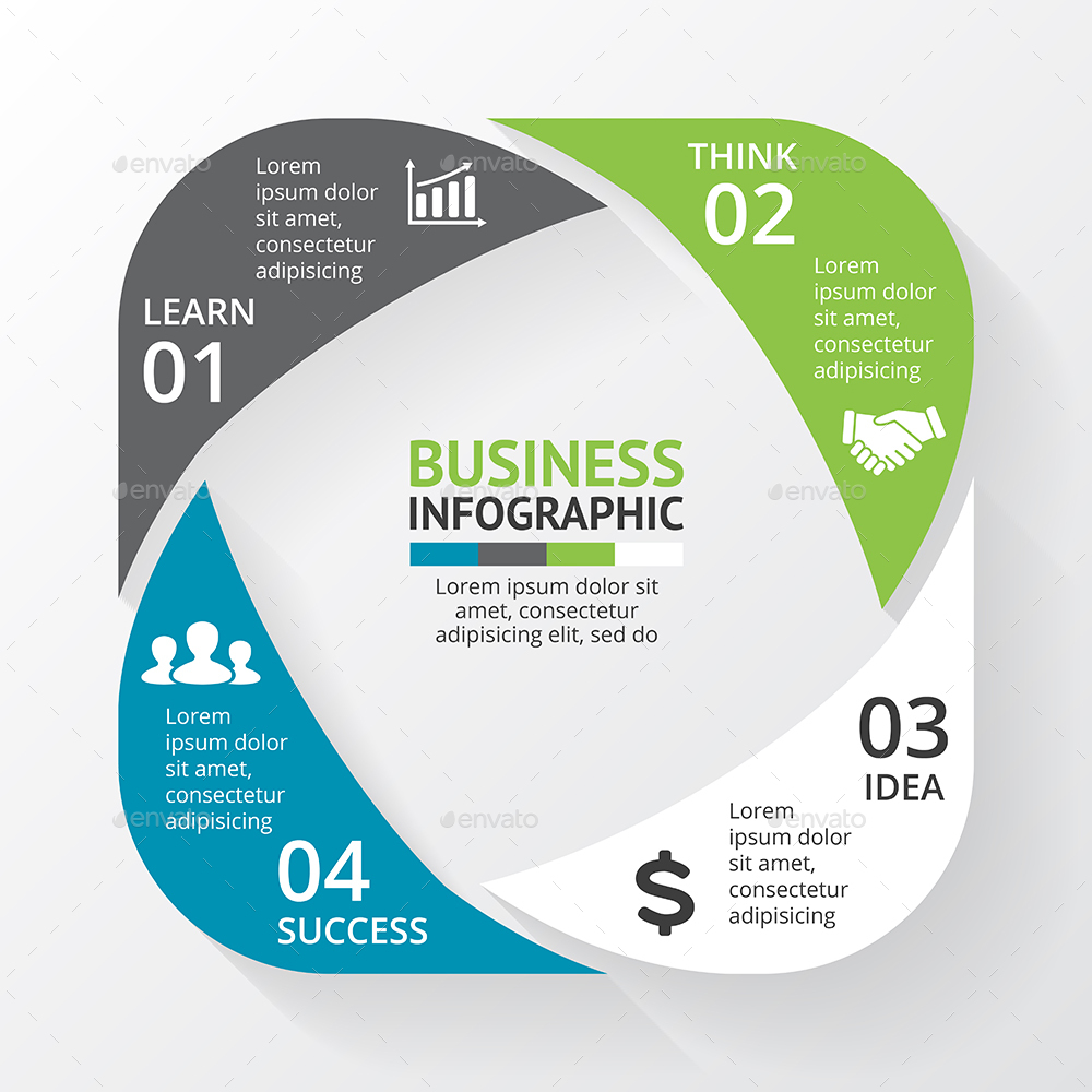 4 Steps Infographics. Vol.2, Infographics | GraphicRiver