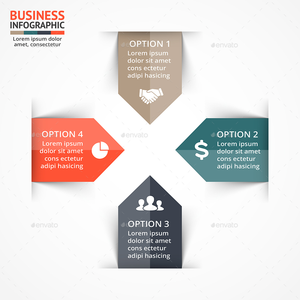 4 Steps Infographics. Vol.2, Infographics | GraphicRiver