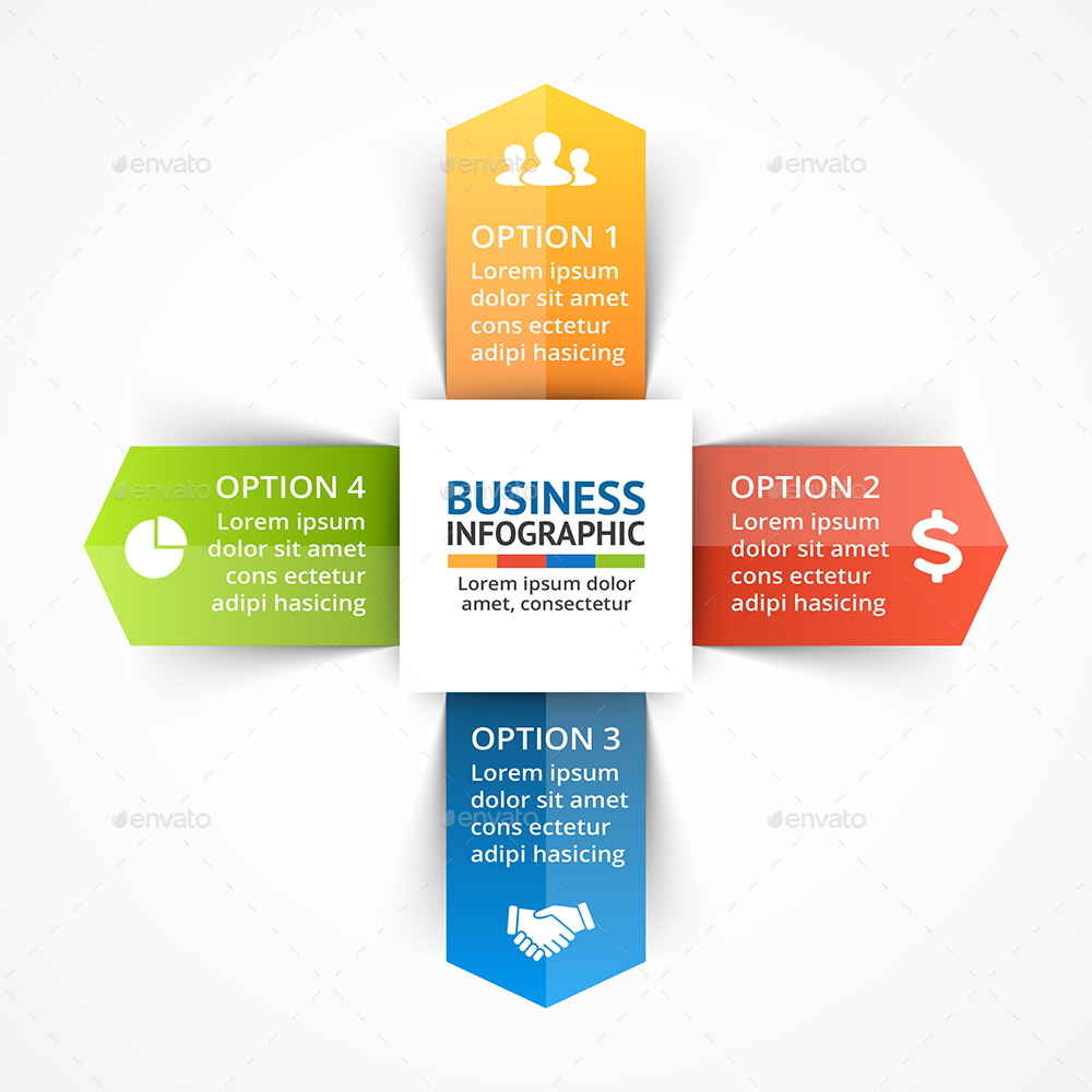 4 Steps Infographics. Vol.2, Infographics | GraphicRiver