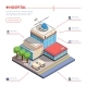 Hospital Building Isometric Illustration , Vectors | GraphicRiver