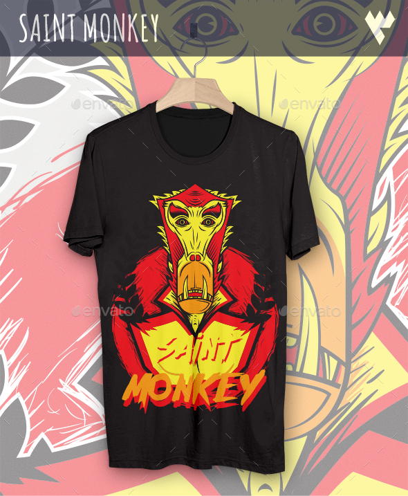 Saint Monkey, T-Shirts | GraphicRiver
