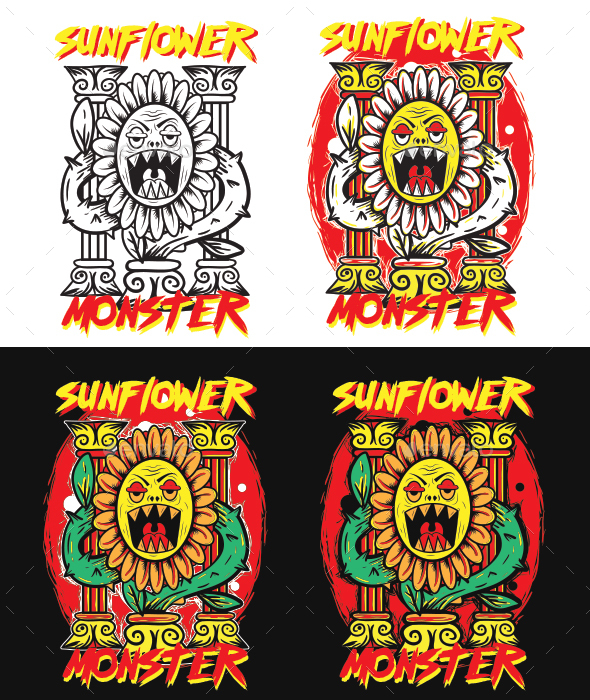 Sunflower Monster by WopRas | GraphicRiver
