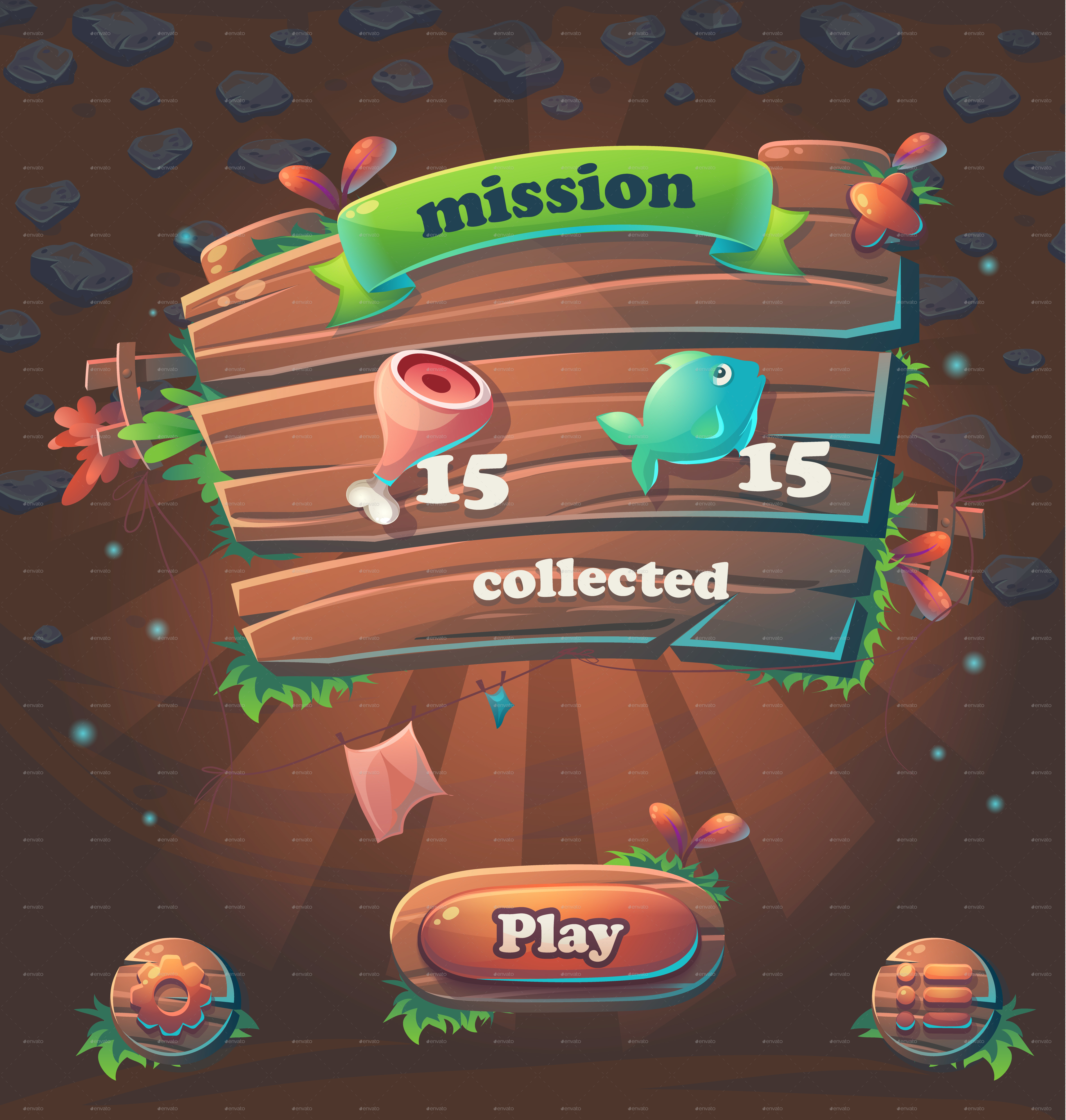 Wooden Windows User Interface, Game Assets | GraphicRiver