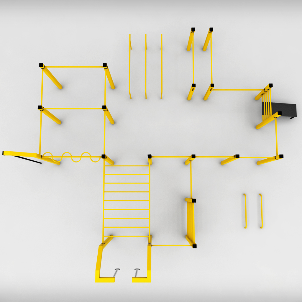 Street workout park gym low poly by kr3atura | 3DOcean