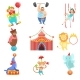 Circus Related Objects and Characters Set, Vectors | GraphicRiver