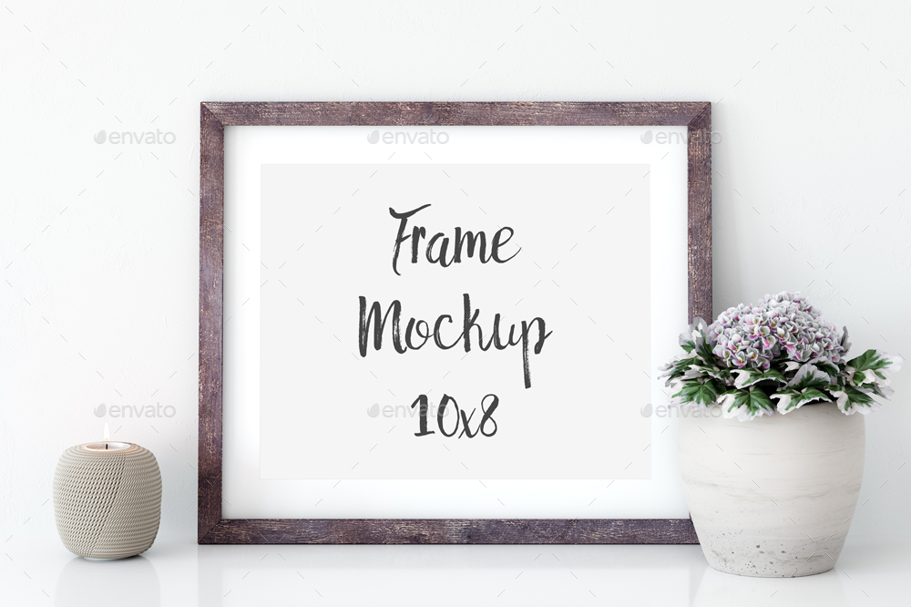 Frame Mockup in White 10x8, Graphics | GraphicRiver
