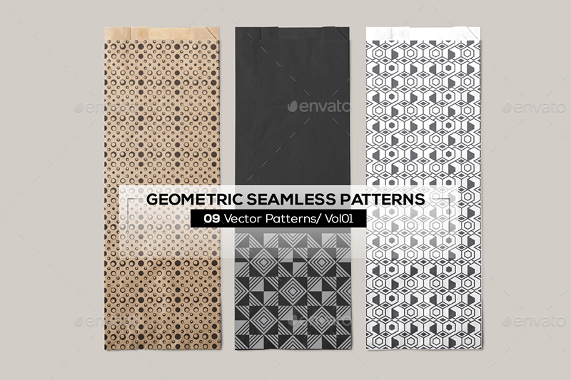 9 Geometric Seamless Patterns, Vectors | GraphicRiver