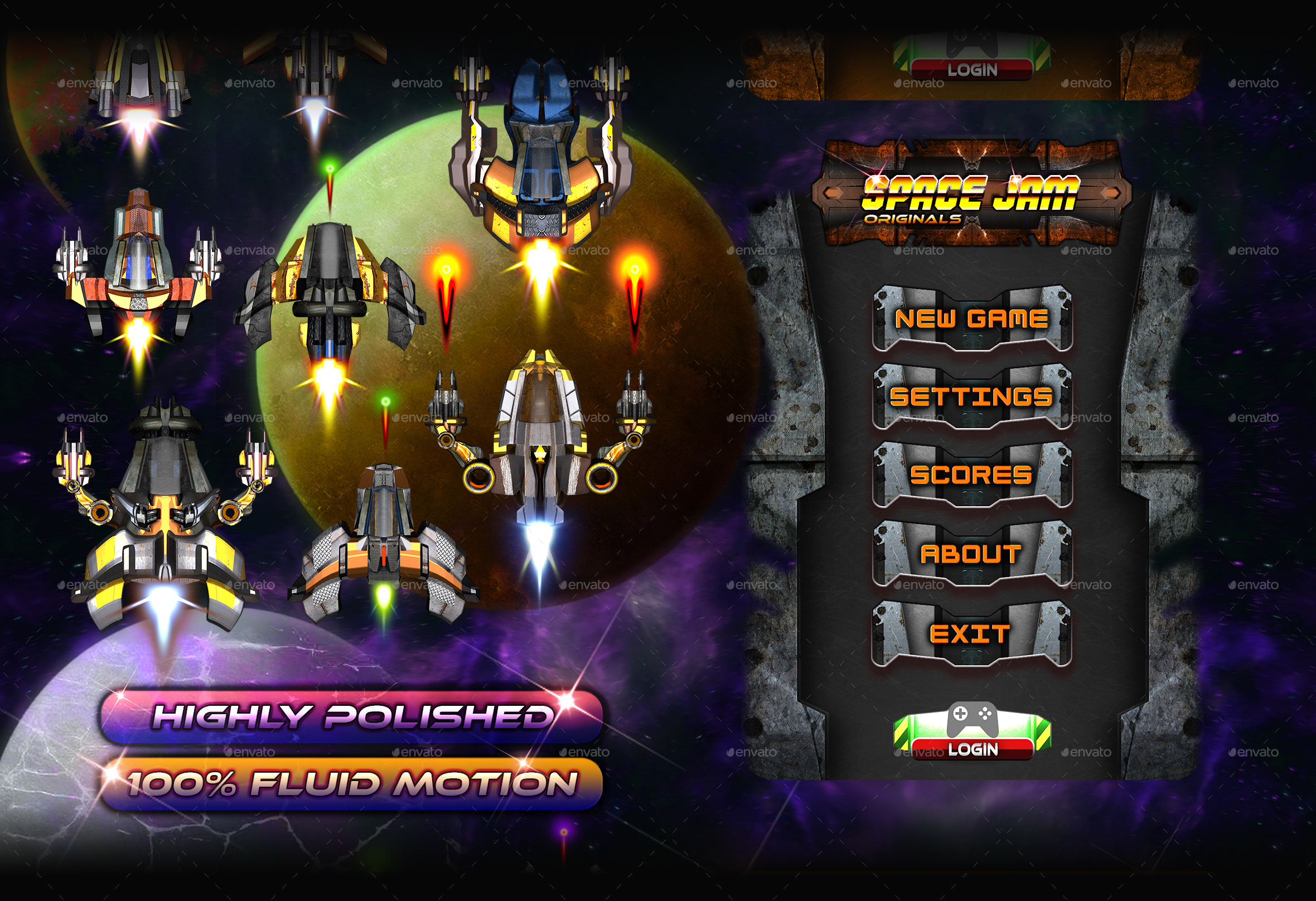 Space Jam Space Shooter Complete Pack, Game Assets | GraphicRiver