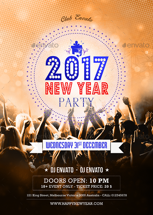 2017 New Year Party Flyer Poster vol.2 by graphiceremre | GraphicRiver