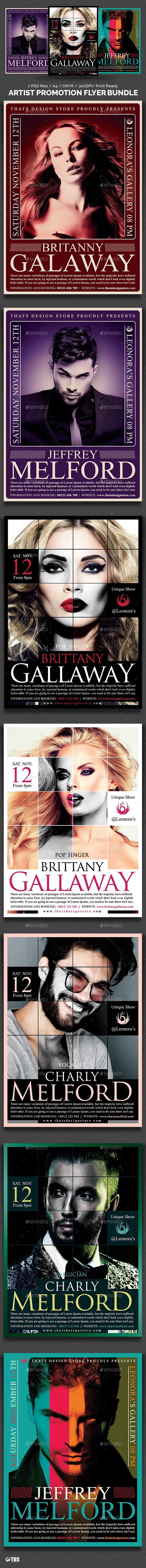 Artist Promotion Flyer Bundle by lou606 | GraphicRiver