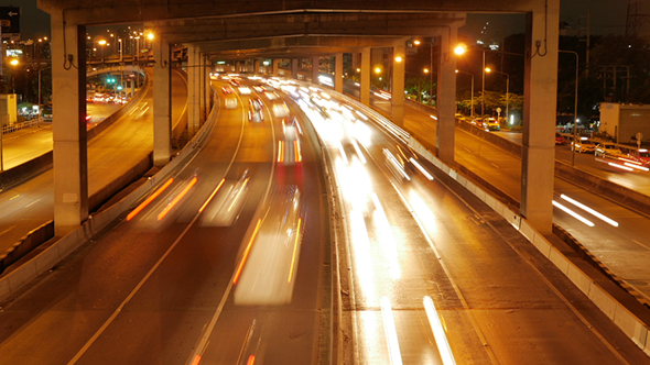 Traffic at Night, Stock Footage | VideoHive