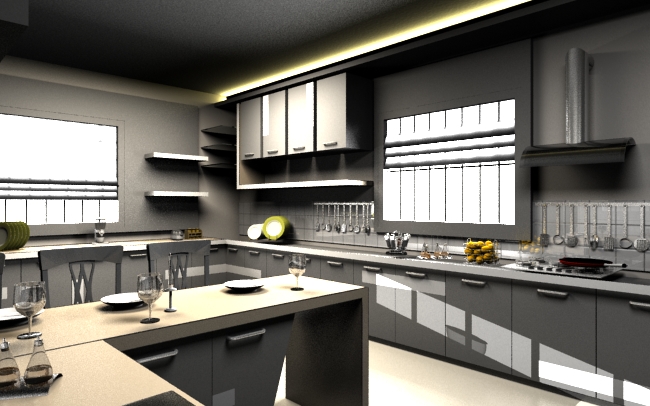 Realistic Modular Kitchen 164 by dotstudio_in | 3DOcean