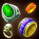 Game Icons of Fantasy Magic Rings Pack 9, Game Assets | GraphicRiver