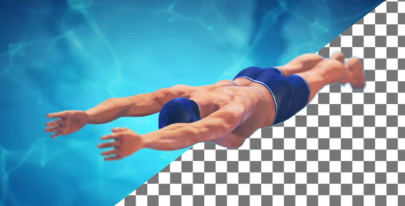 Frog Style Swimming Animation, Motion Graphics | VideoHive