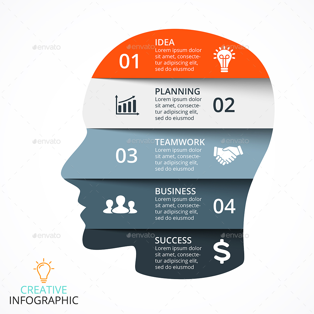 5 Steps Infographics. Vol.1, Infographics | GraphicRiver