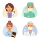 Doctors Specialists Faces Set, Vectors | GraphicRiver
