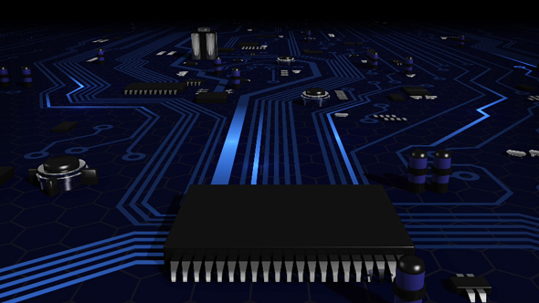 Computer Circuit Action, Motion Graphics | VideoHive