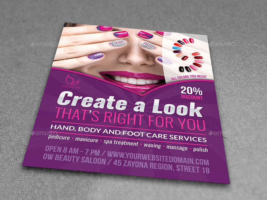 Nail Salon Advertising Bundle, Print Templates | GraphicRiver