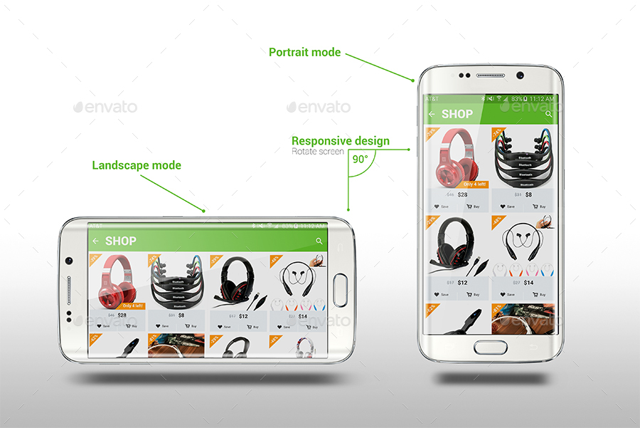 Android Smartphone Mockup, Graphics | GraphicRiver
