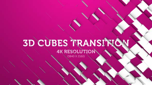 3D Cubes Transition 07 - 4K, Motion Graphics | VideoHive