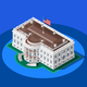 Election Infographic White House Vector Isometric Building, Vectors