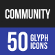 Community Glyph Icons, Icons | GraphicRiver