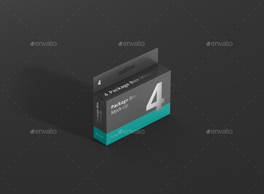 Package Box Mock-Up - Wide Rectangle with Hanger, Graphics | GraphicRiver