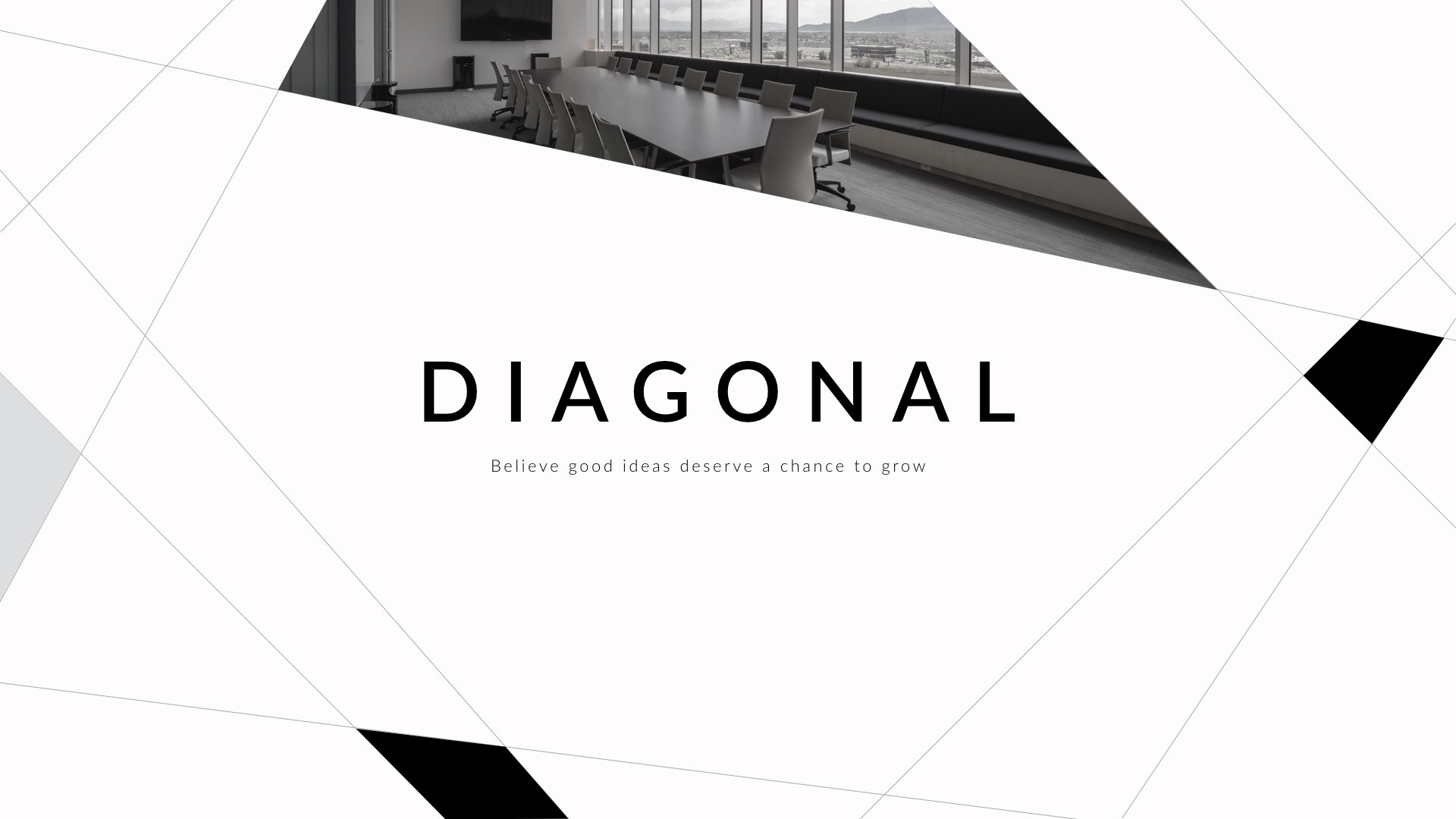 Diagonal - Clean & Creative PowerPoint Presentation, Presentation Templates