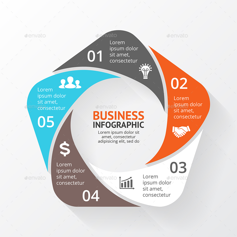 5 Steps Infographics. Vol.2, Infographics | GraphicRiver
