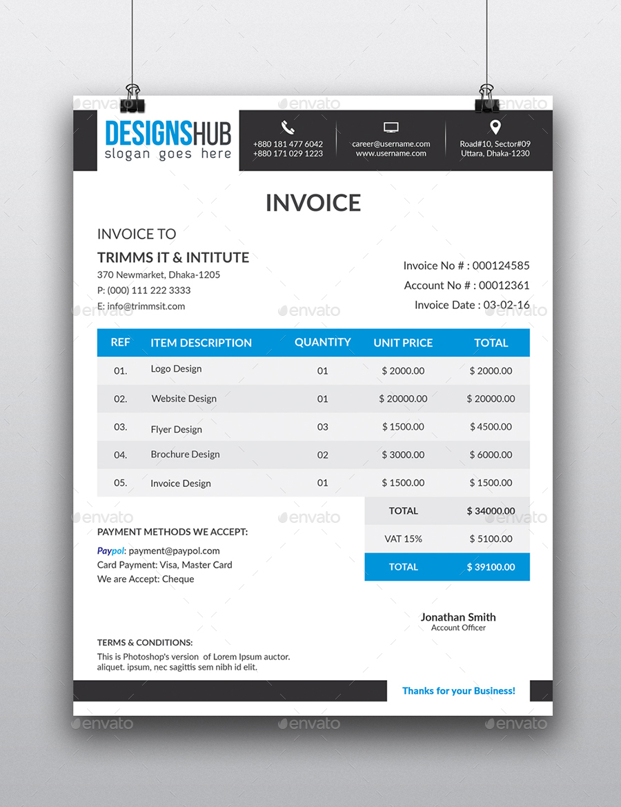 Invoice & LetterHead Bundle, Print Templates | GraphicRiver