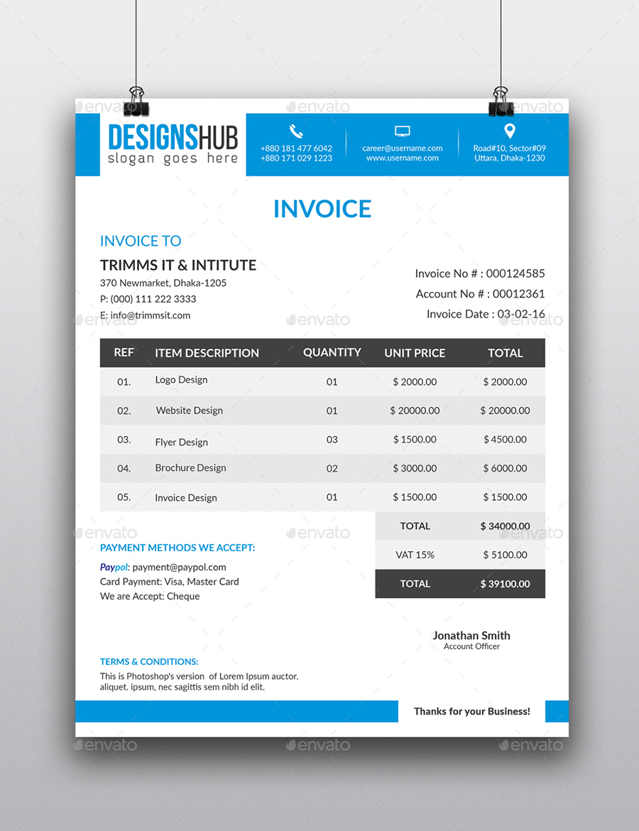 Invoice & LetterHead Bundle, Print Templates | GraphicRiver
