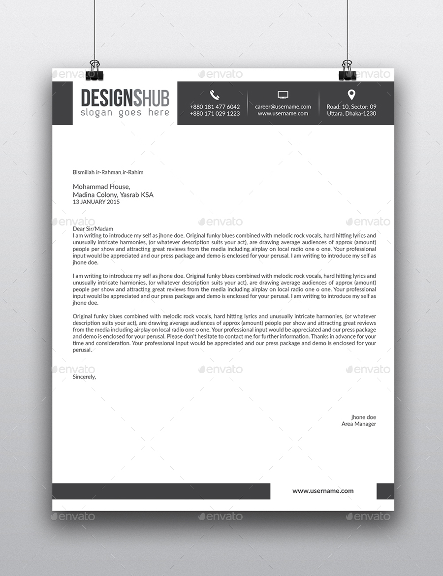 Invoice & LetterHead Bundle, Print Templates | GraphicRiver