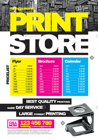 Print Store Flyer, Print Templates | GraphicRiver