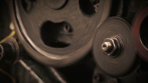 Camera Moving Through Spinning Gears, Stock Footage | VideoHive